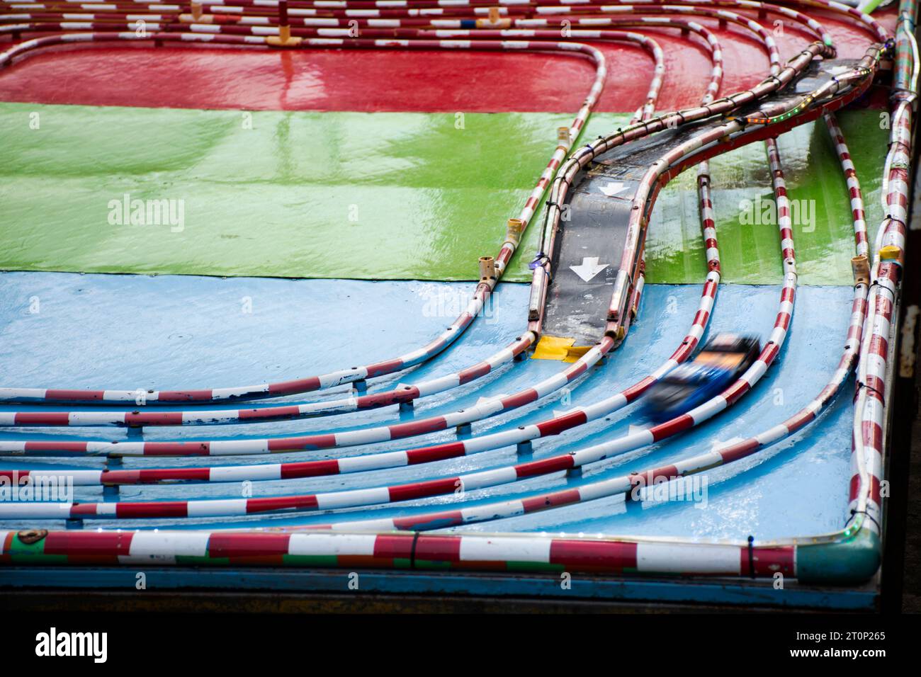 Model racetrack racecourse or racing circuit motorsports and toy car ...