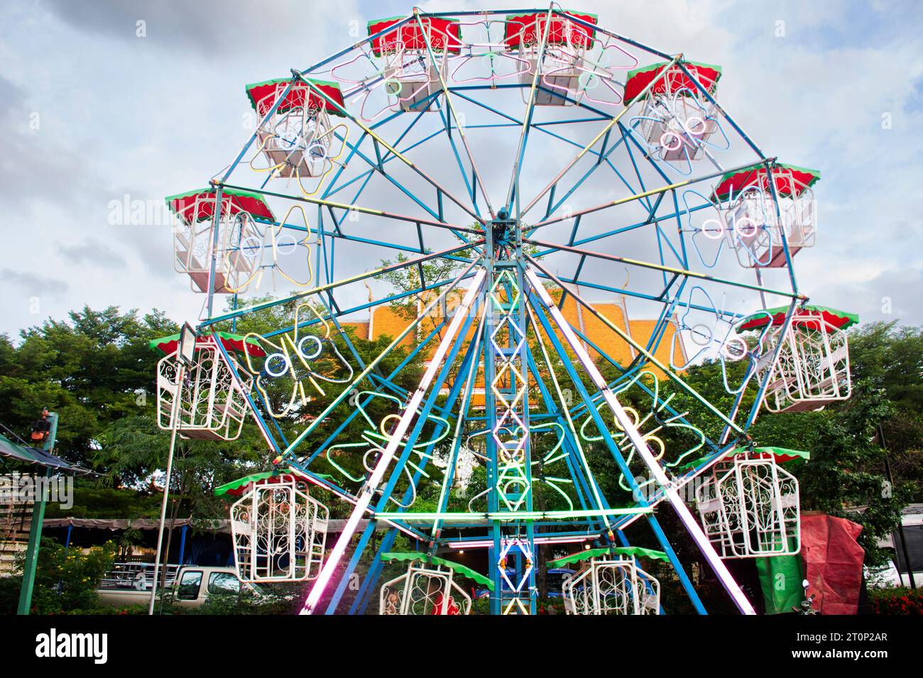 Ferris wheel toy at outdoor for thai family people and children kid ...