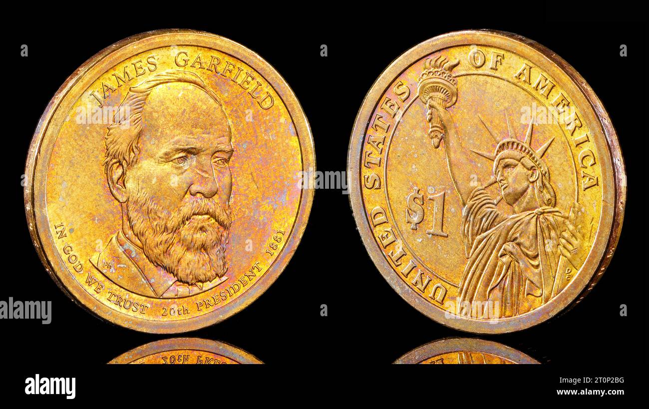 2011 Presidential $1 coin featuring the 20th President of the United ...