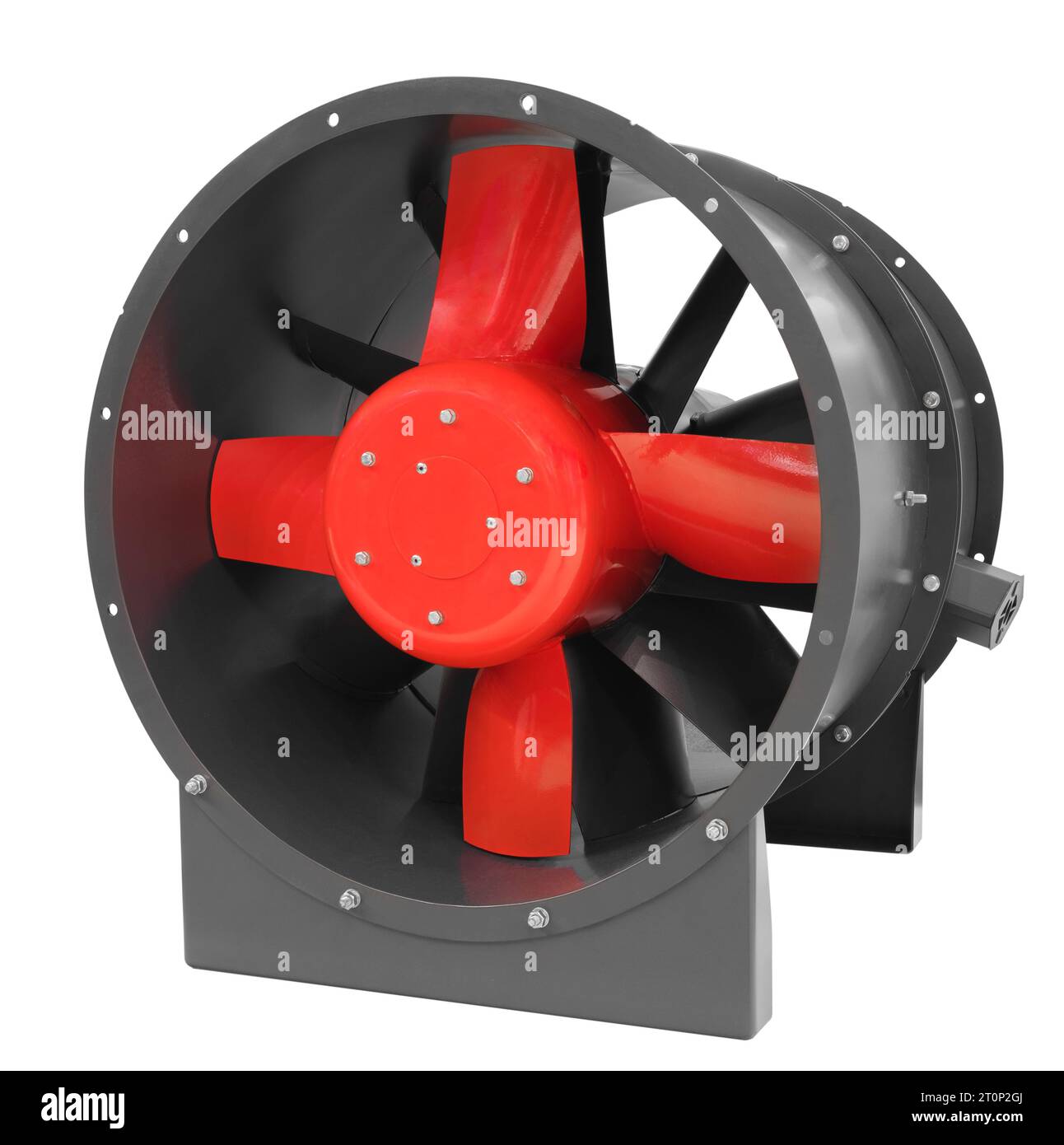 Industrial red fan for installation in an air ventilation system ...