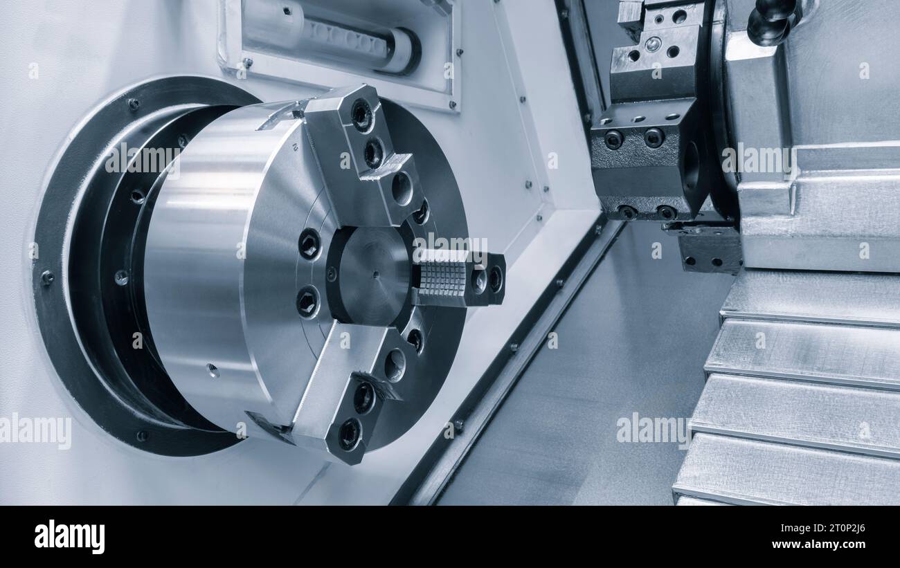 Metal machine tools industry. CNC turning machine high-speed cutting is ...