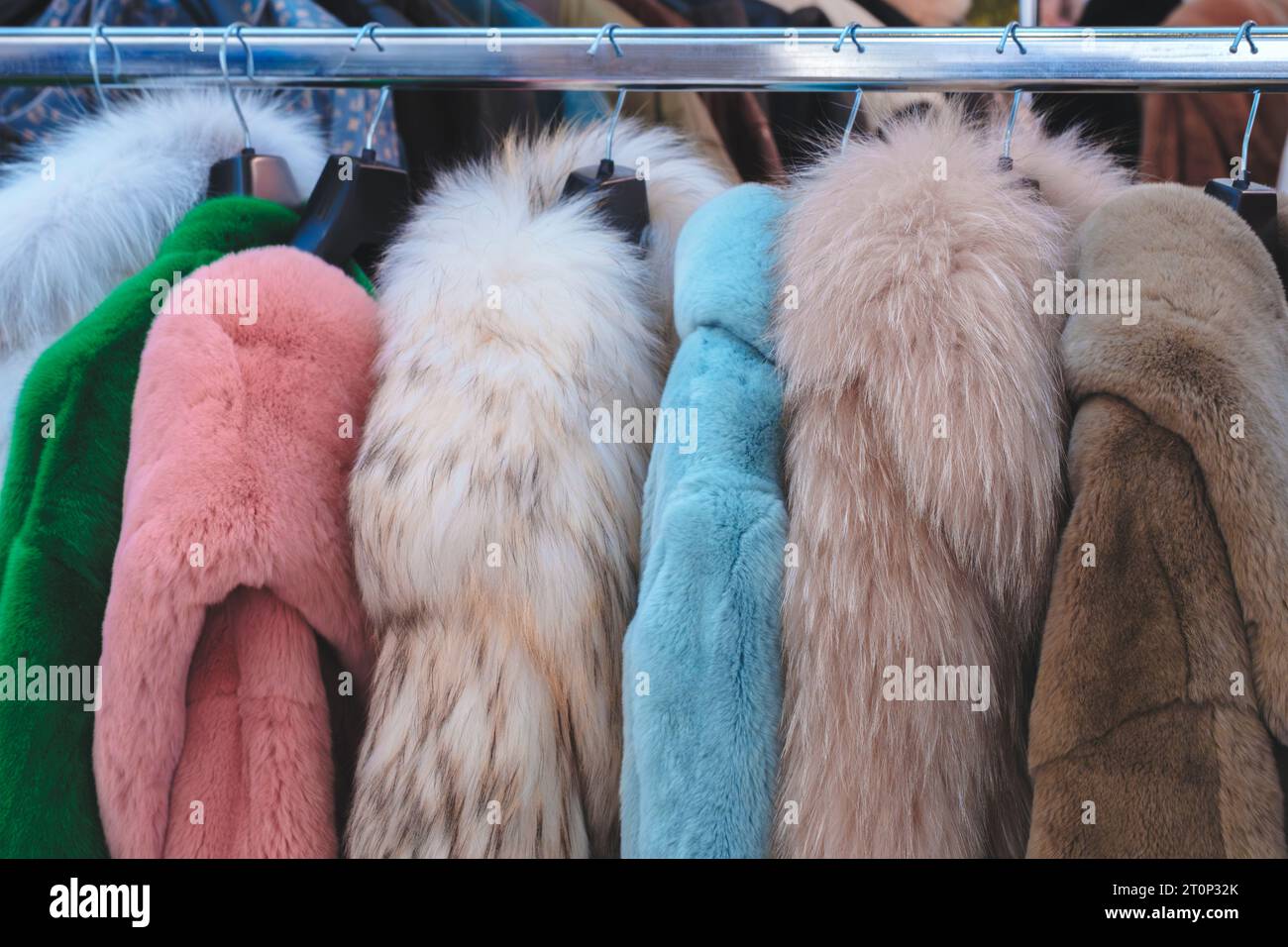 Fur coat rack hi-res stock photography and images - Alamy