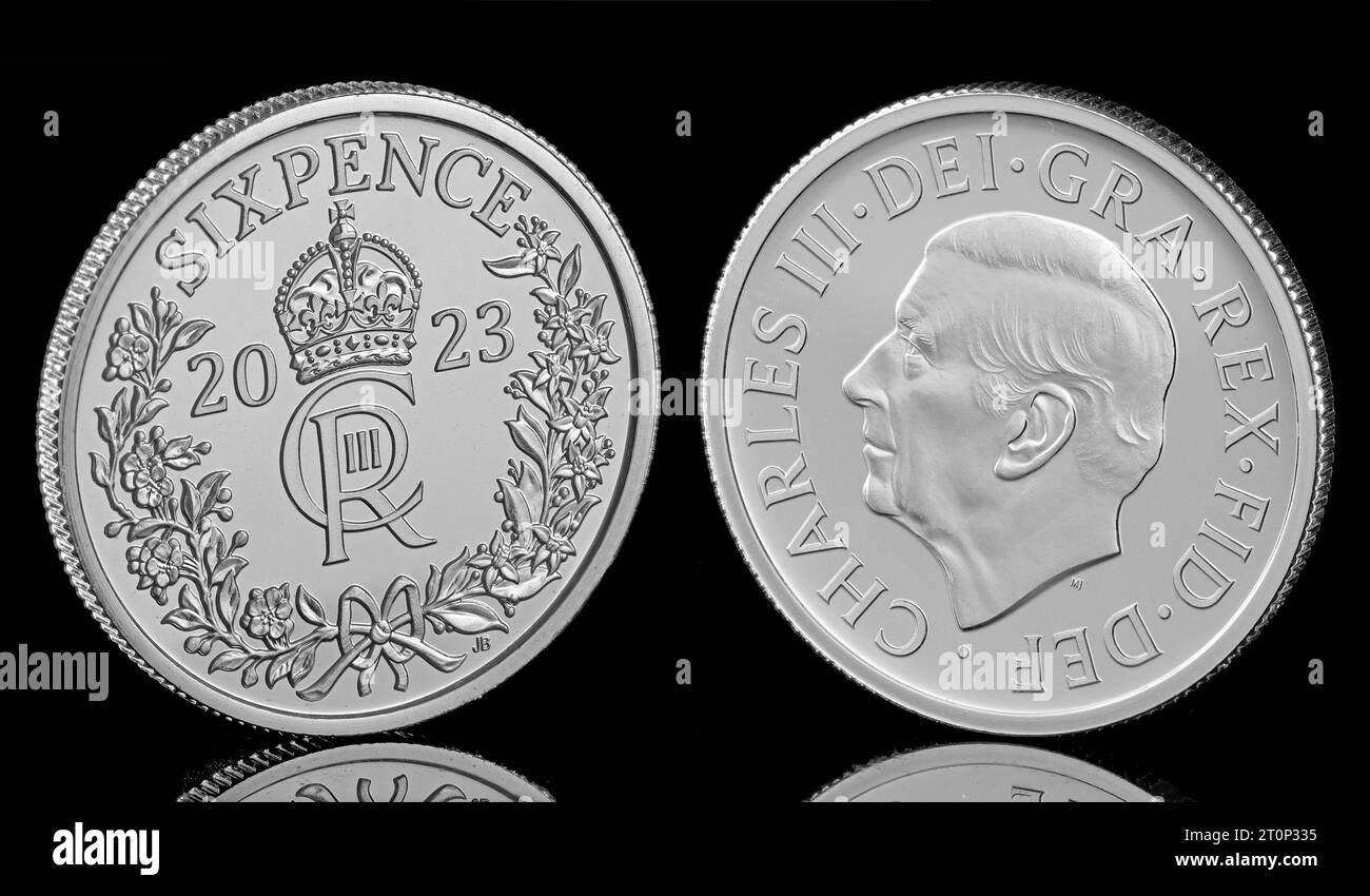 United Kingdom 2023 Sixpence and the first Sixpence to feature King ...