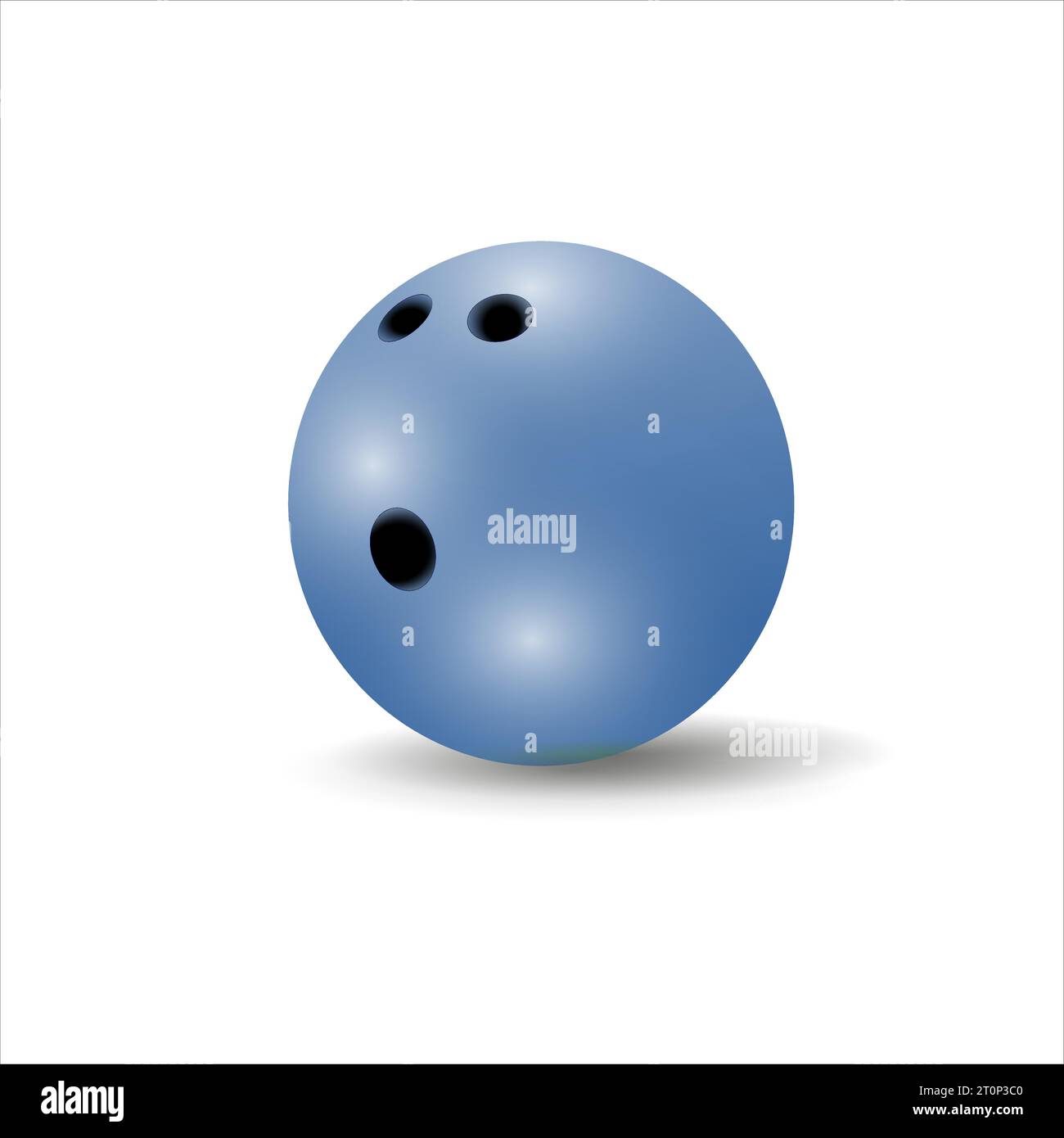 Blue bowling ball on white background illustration Vector illustration ...