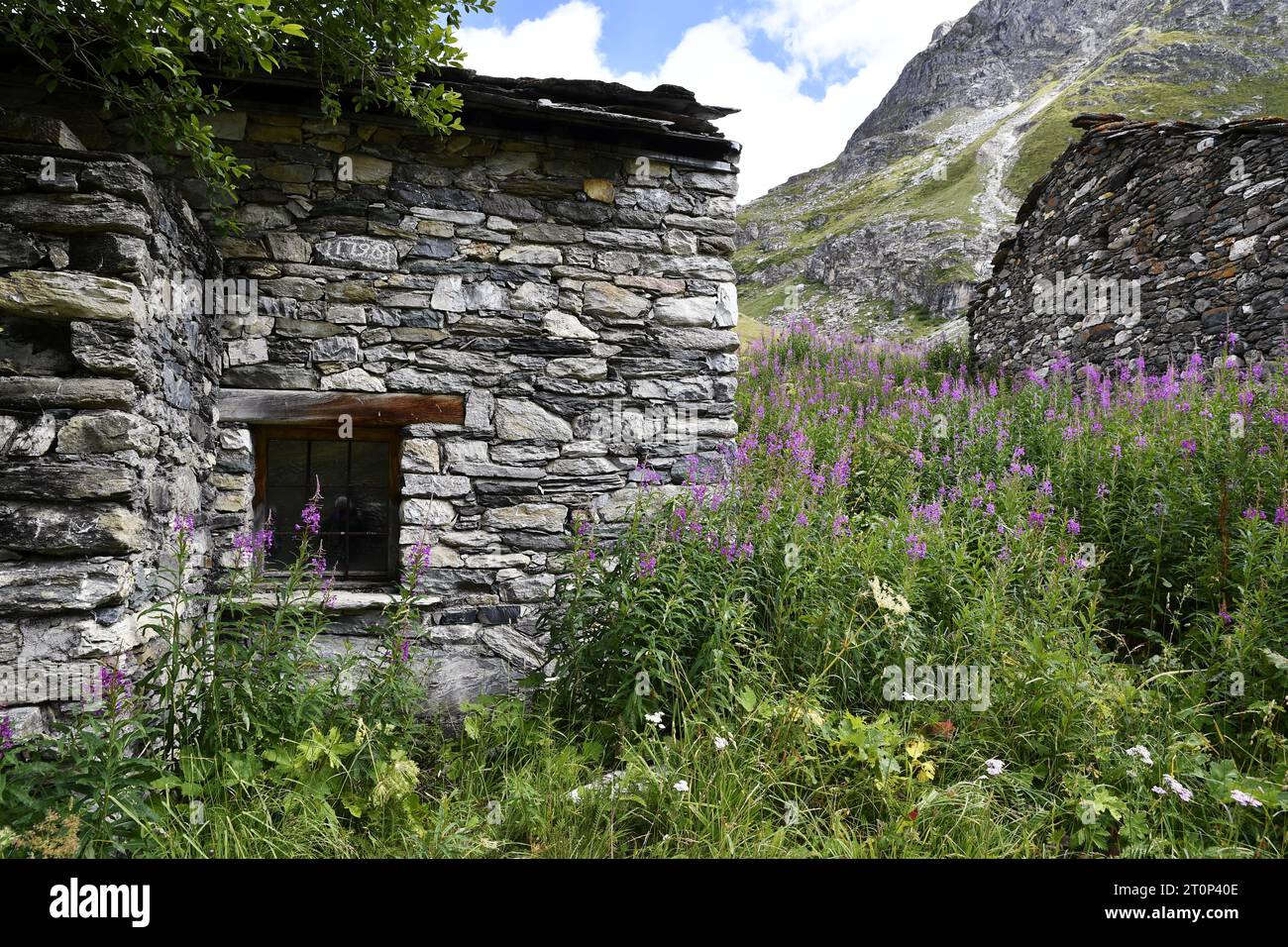 Ghost village - Hameau du Manchet - Val d'Isère - France Stock Photo ...