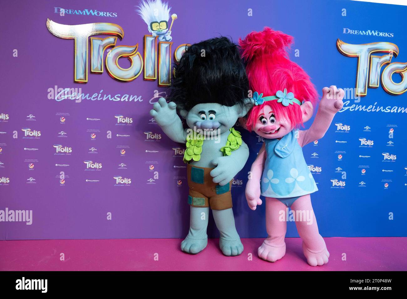 Die Figuren Branch und Poppy, Roter Teppich, Red Carpet Show, Ankunft ...