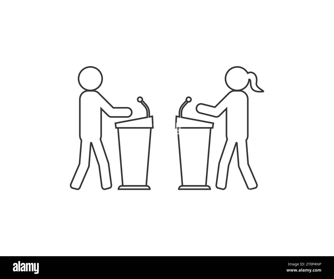 Debate, communication, discussion icon. Vector illustration Stock ...