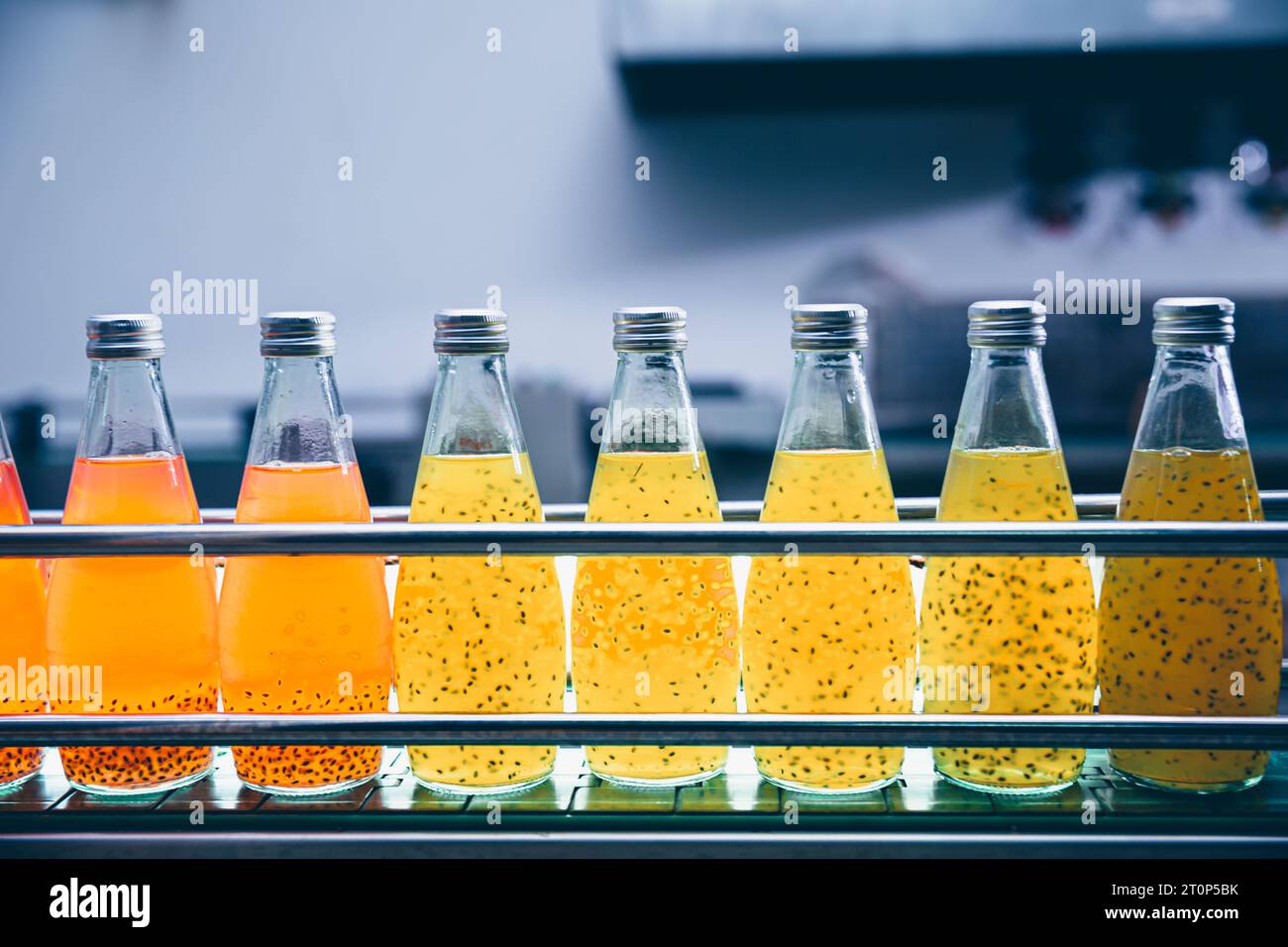 Drink factory automatic production working line. fruit juice beverage ...