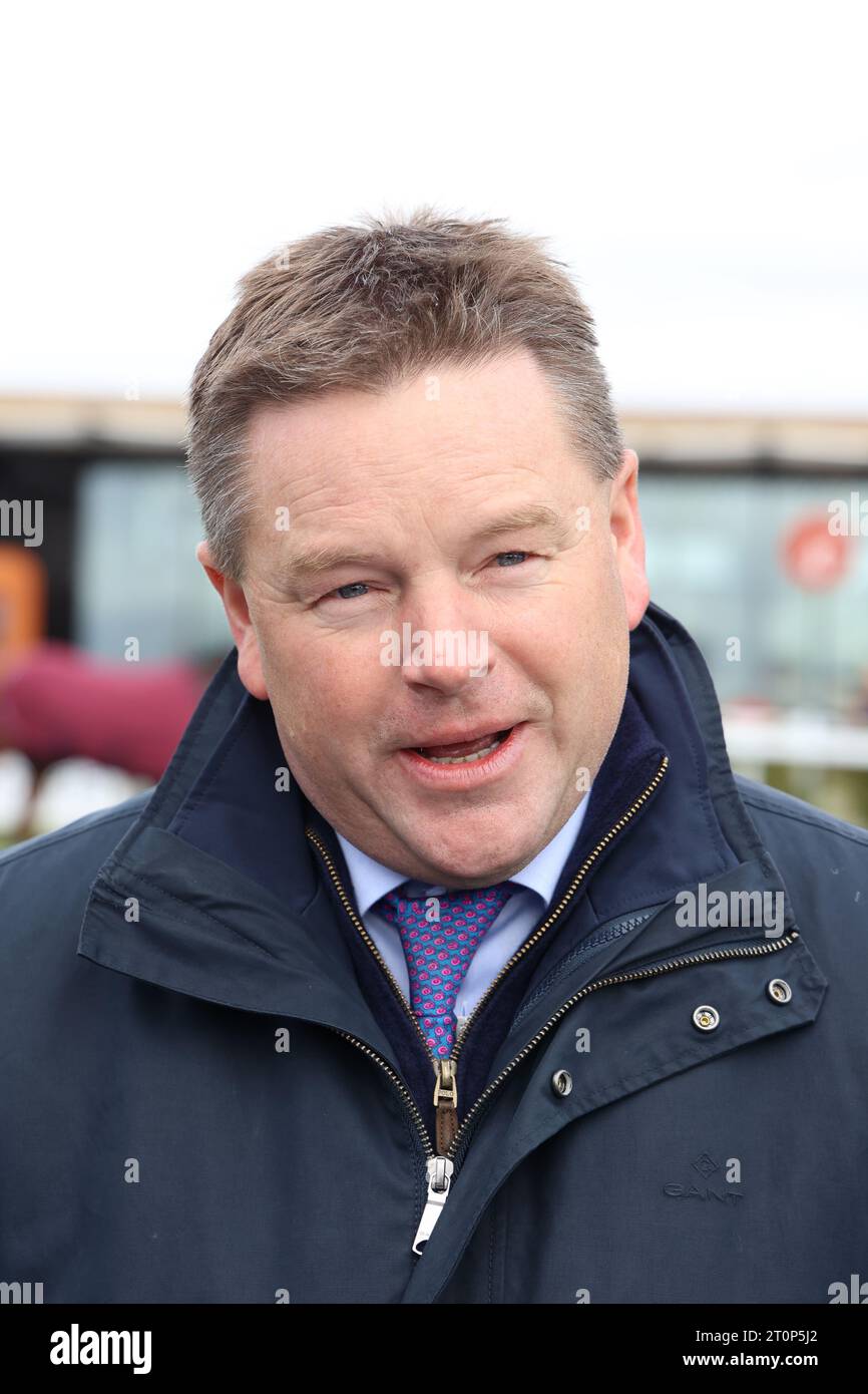 Trainer Paddy Twomey is interviewed after Deepone won the Alan Smurfit ...