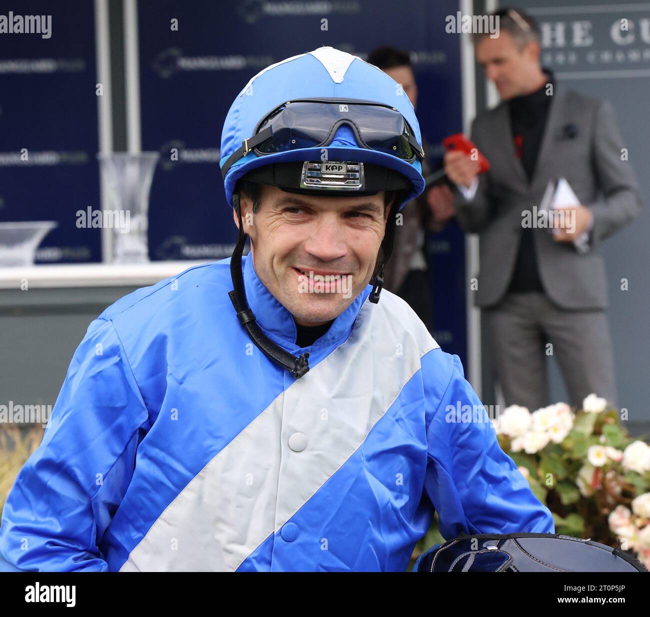 Jockey Robbie Colgan after Nostringsattached won the Manguard Plus ...