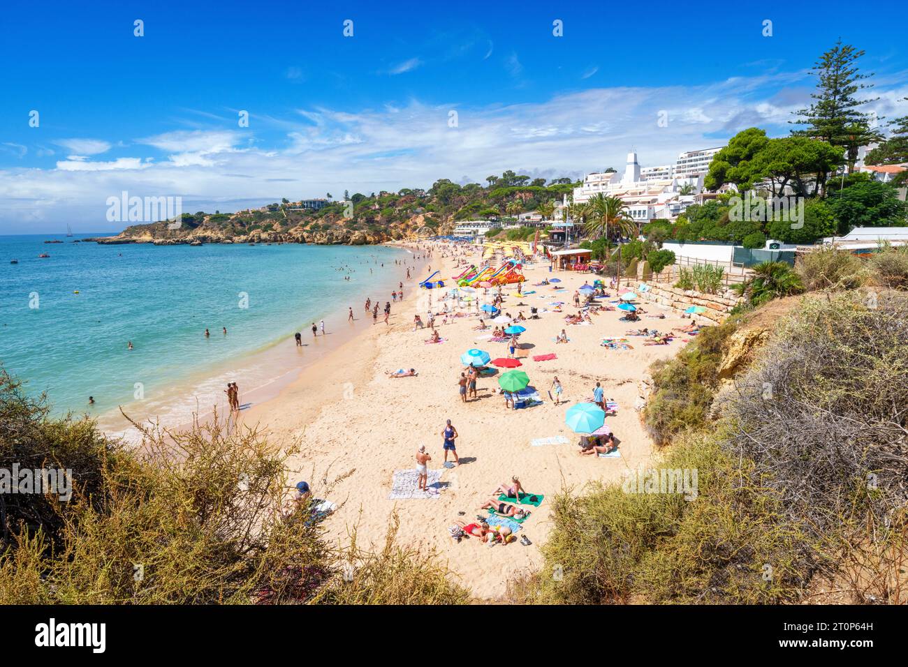 Praia da Oura Albufeira Faro District Algarve, Portugal, Europe Stock ...