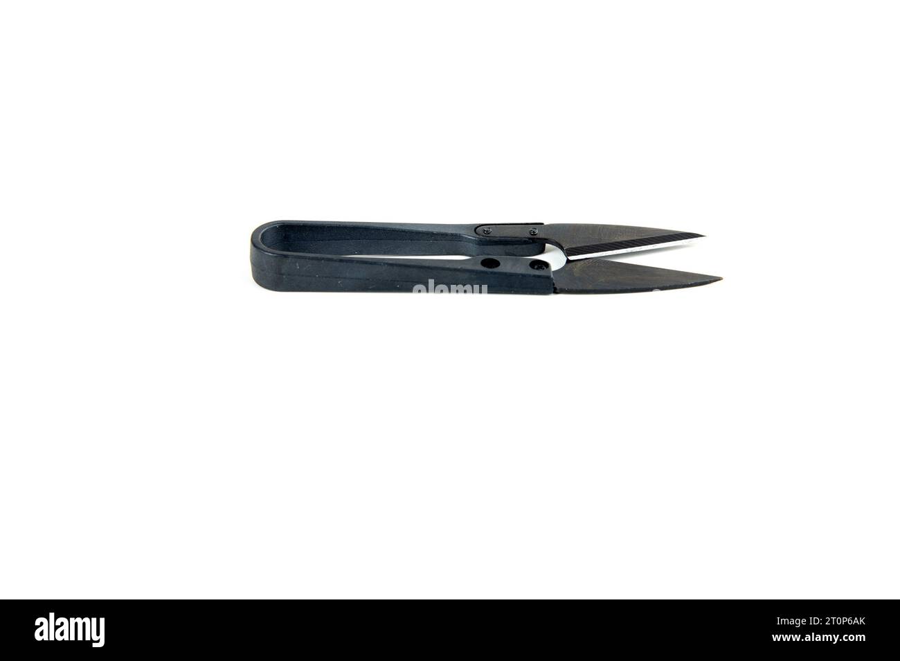 Black metal thread snips side view over white Stock Photo - Alamy