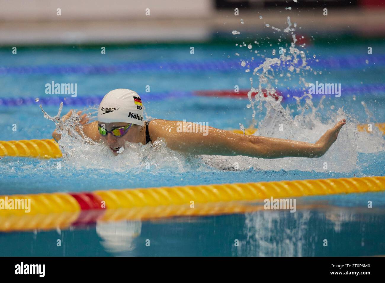Berlin, Germany. 08th Oct, 2023. Swimming: World Cup, 100 m Butterfly ...