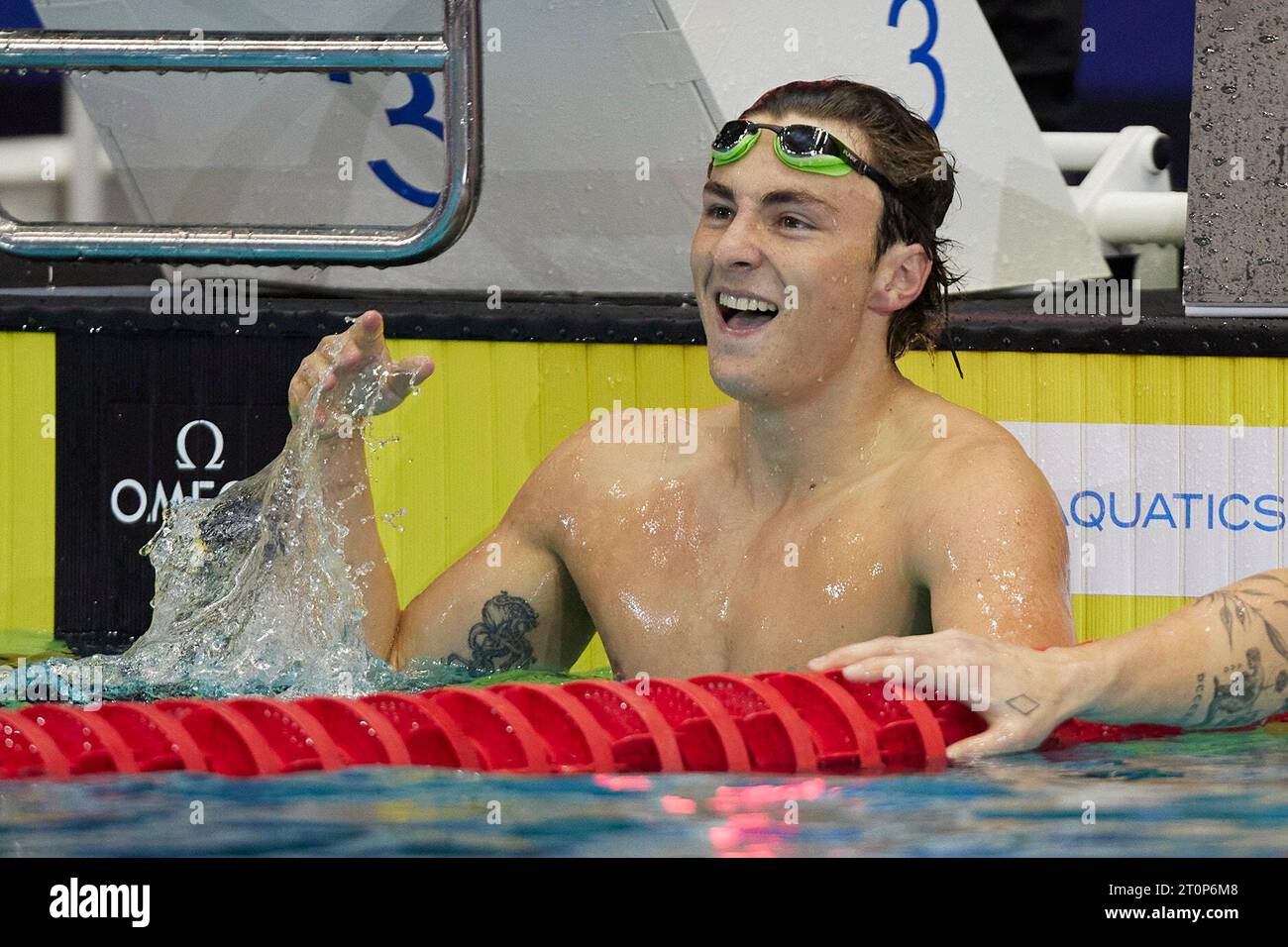 Berlin, Germany. 08th Oct, 2023. Swimming: World Cup, 50 m Butterfly ...