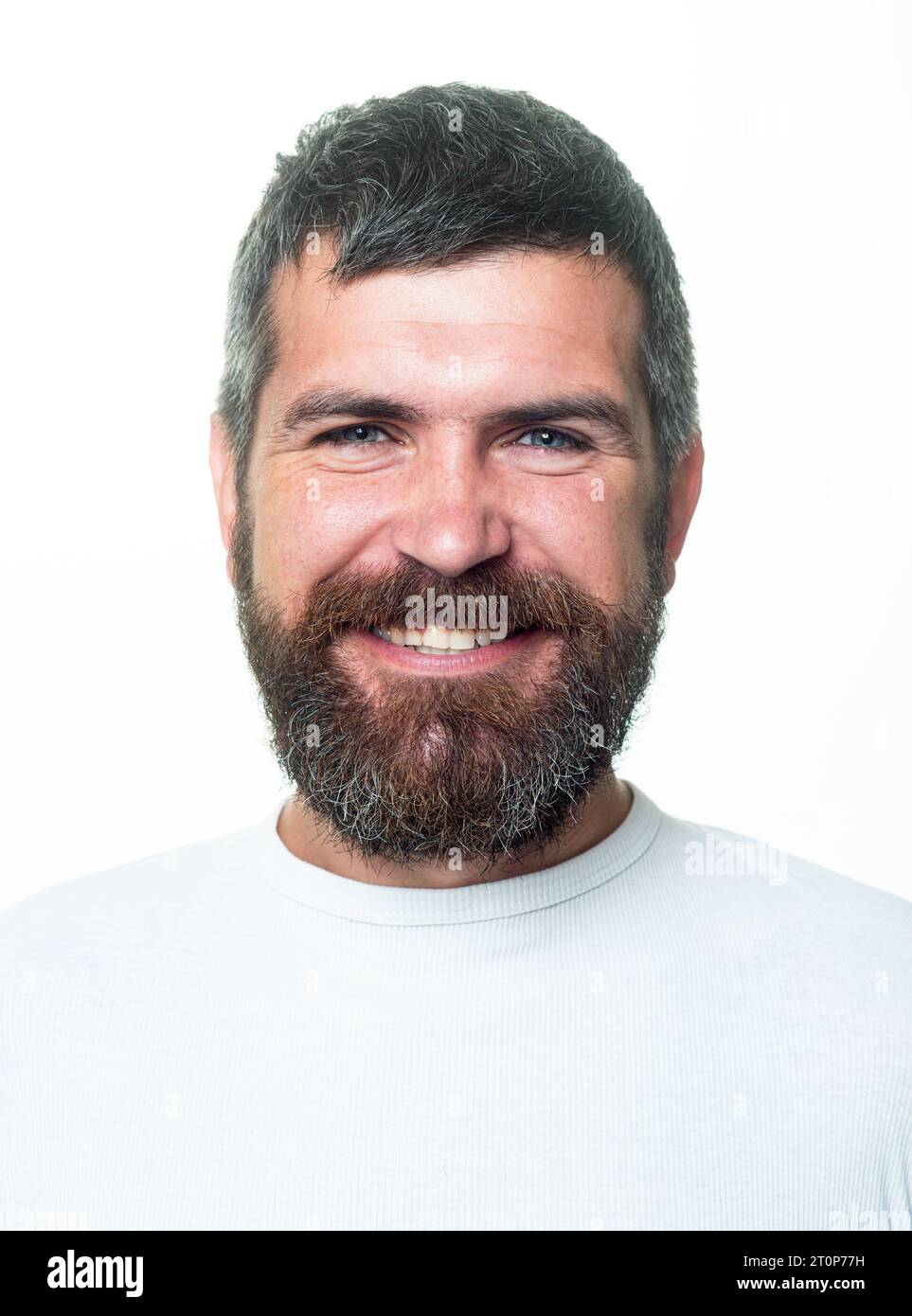 Bearded man. Happy smile face. Guy smiling portrait. Positive human ...