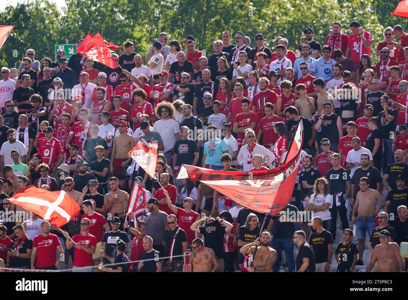 Monza, Italy. 8 Oct, 2023. Supporters of AC Monza, during AC Monza Vs ...