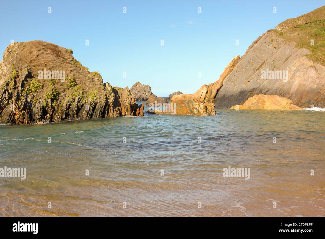 San Roman beach in Spain, in the Cantabrian sea Stock Photo - Alamy