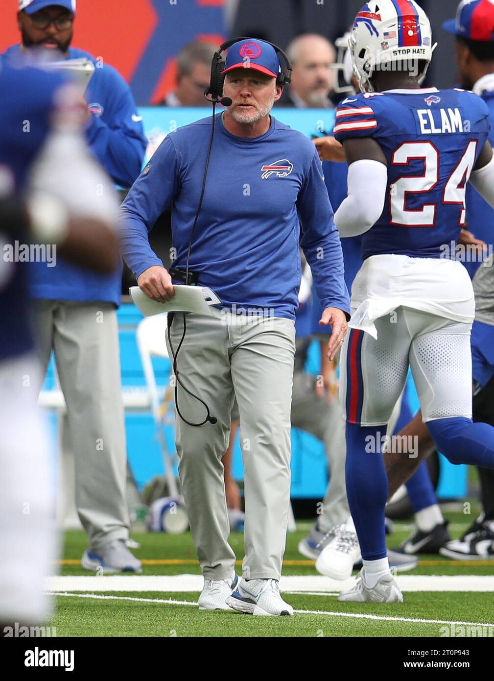 Buffalo Bills' head coach Sean McDermott during the NFL international ...