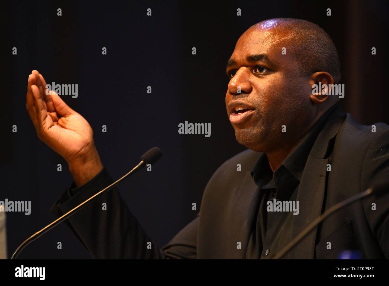 London, UK. 8 October 2023. David Lammy MP speaking at a ‘Future of ...