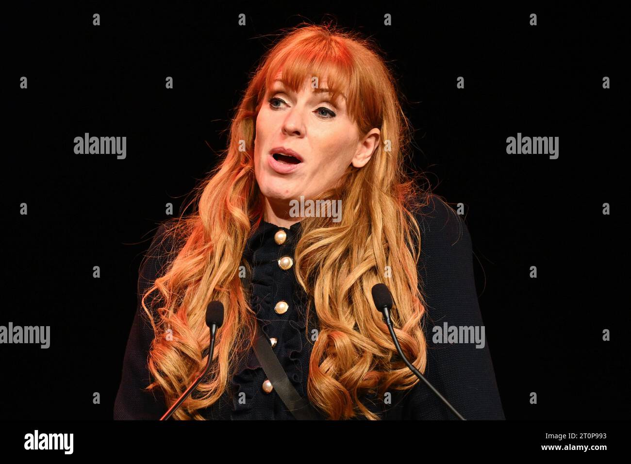 London, UK. 8 October 2023. Labour Party deputy leader Angela Rayner MP ...