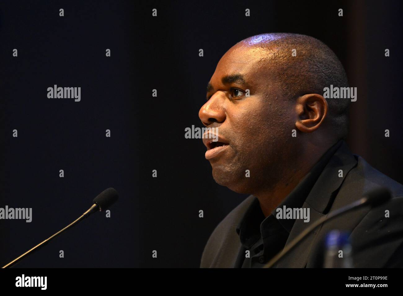 London, UK. 8 October 2023. David Lammy MP speaking at a ‘Future of ...