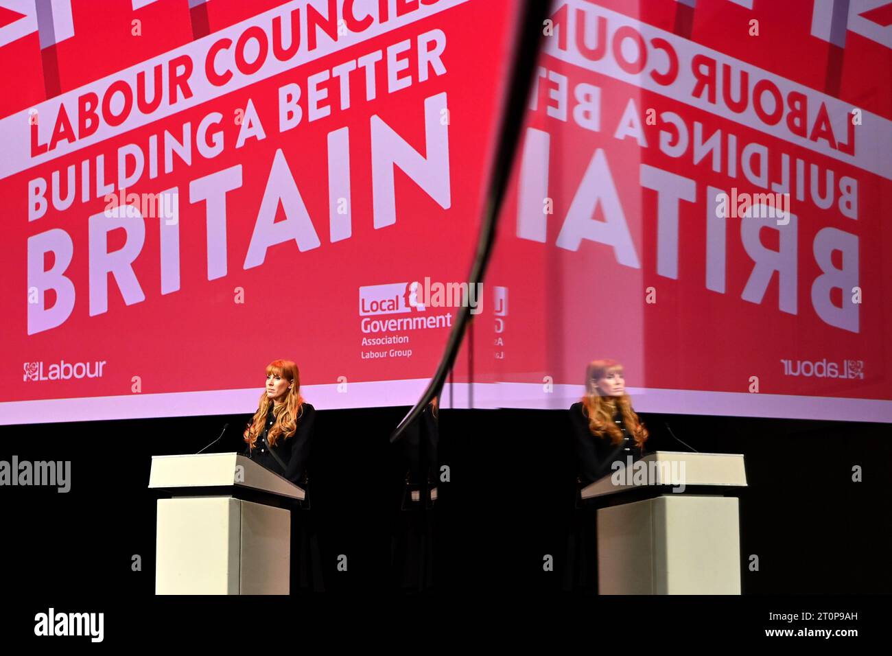 London, UK. 8 October 2023. Labour Party deputy leader Angela Rayner MP ...