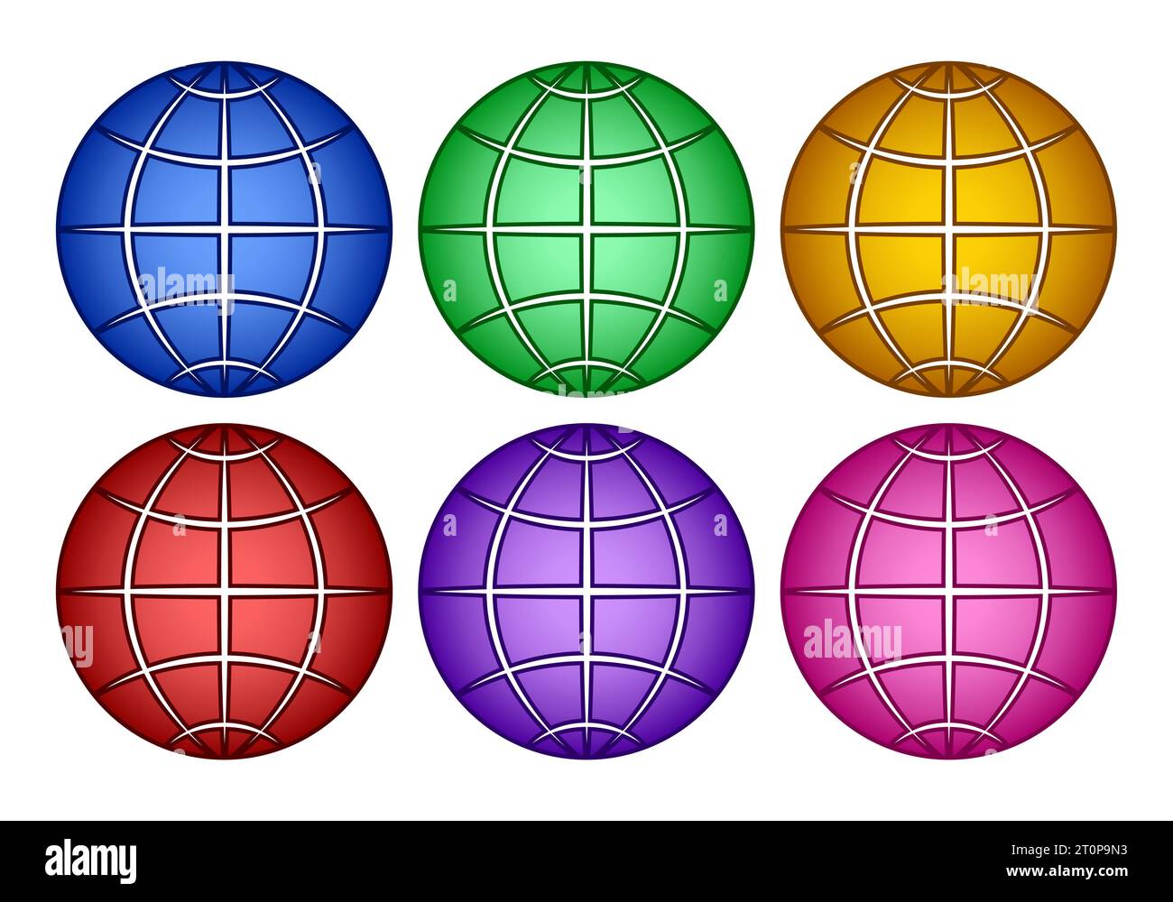 Globe icon set hi-res stock photography and images - Alamy