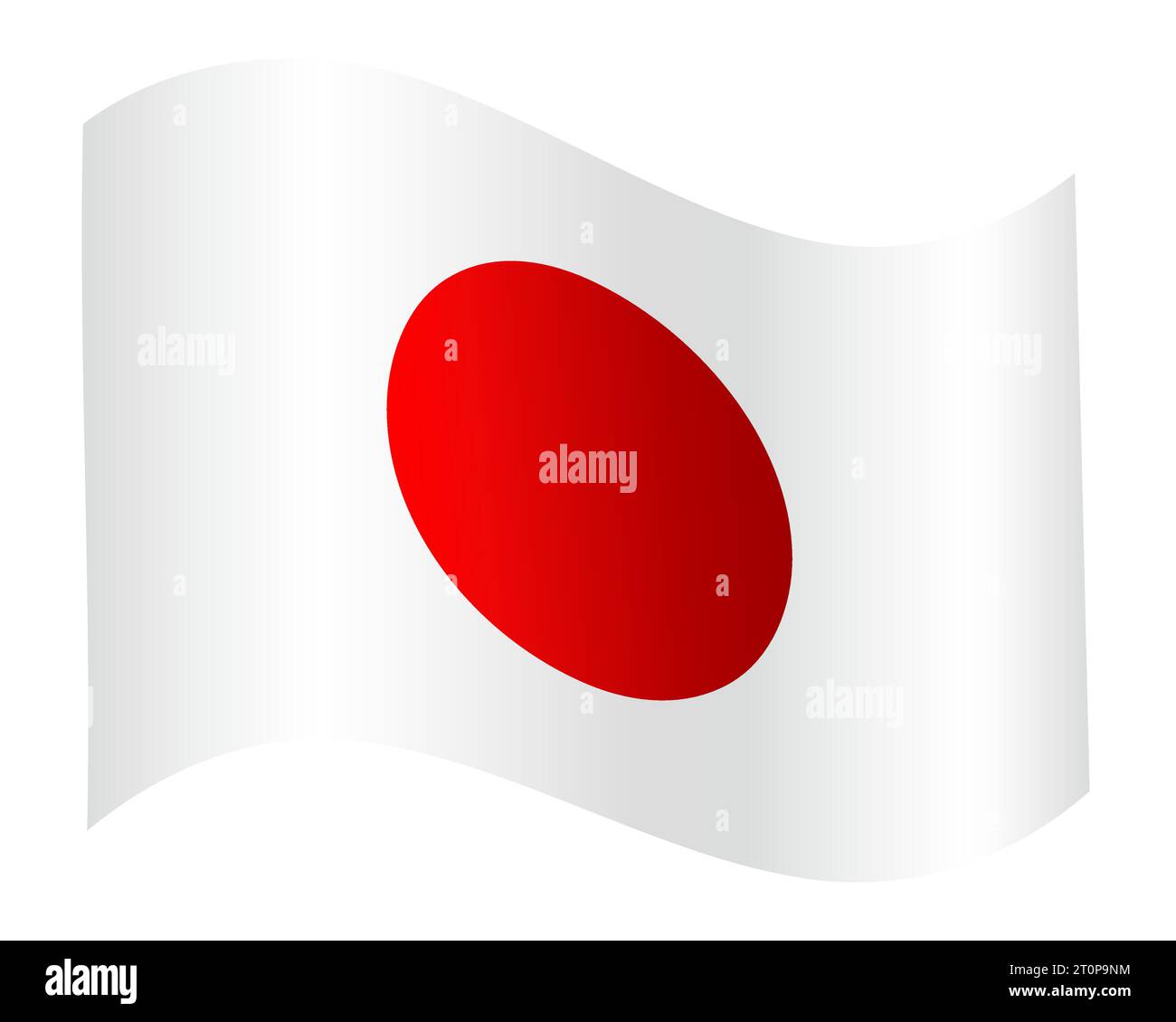 Illustration of the flying flag of Japan Stock Vector Image & Art - Alamy