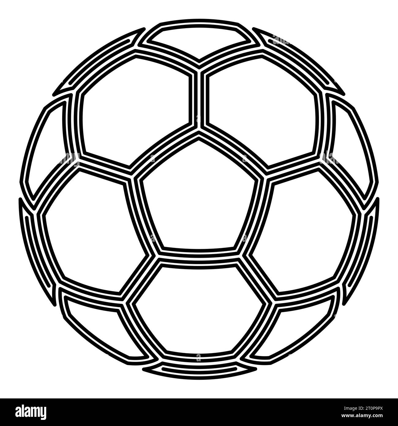 Illustration of the abstract contour soccer ball icon Stock Vector ...