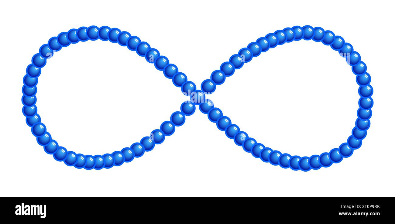 Illustration of a necklace as an infinity symbol Stock Vector Image ...