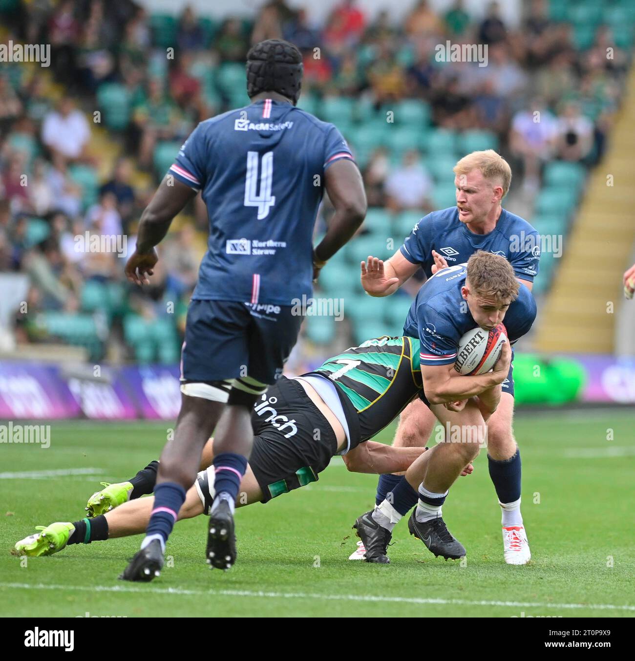 Northampton ENGLAND - OCT 8 2023 : Cam Terry of Doncaster Knights is ...