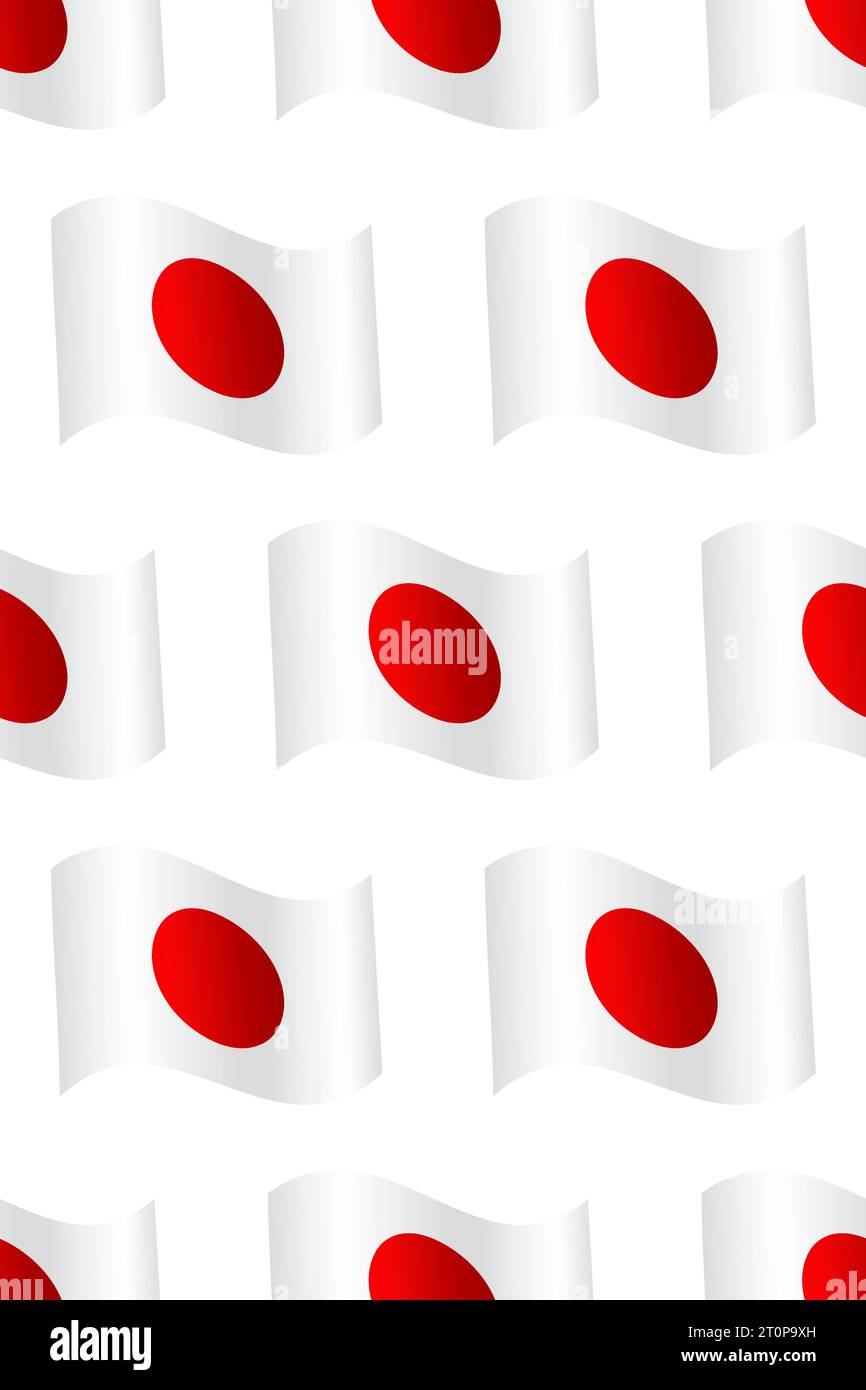 Seamless pattern of the flying flag of Japan Stock Vector Image & Art ...