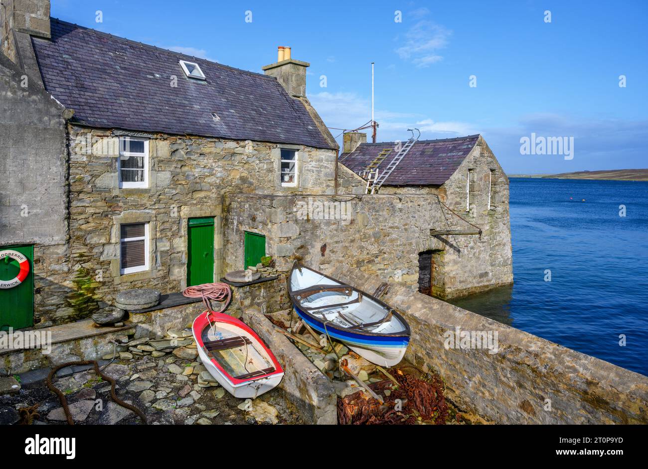The house of Jimmy Perez in the TV series "Shetland", Lerwick, Mainland ...