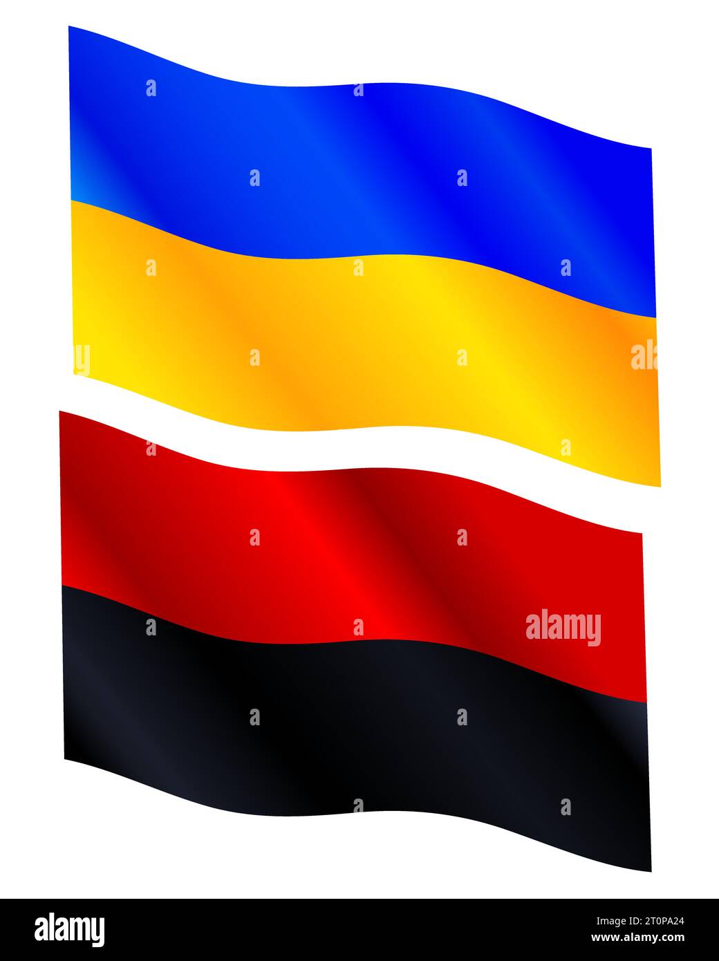 Illustration of the waving flags of Ukraine Stock Vector Image & Art ...
