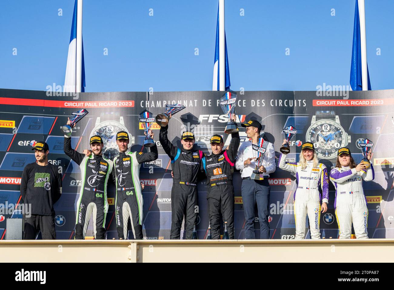 Le Castellet, France. 08th Oct, 2023. Podium course 2, HUTEAU Pascal ...