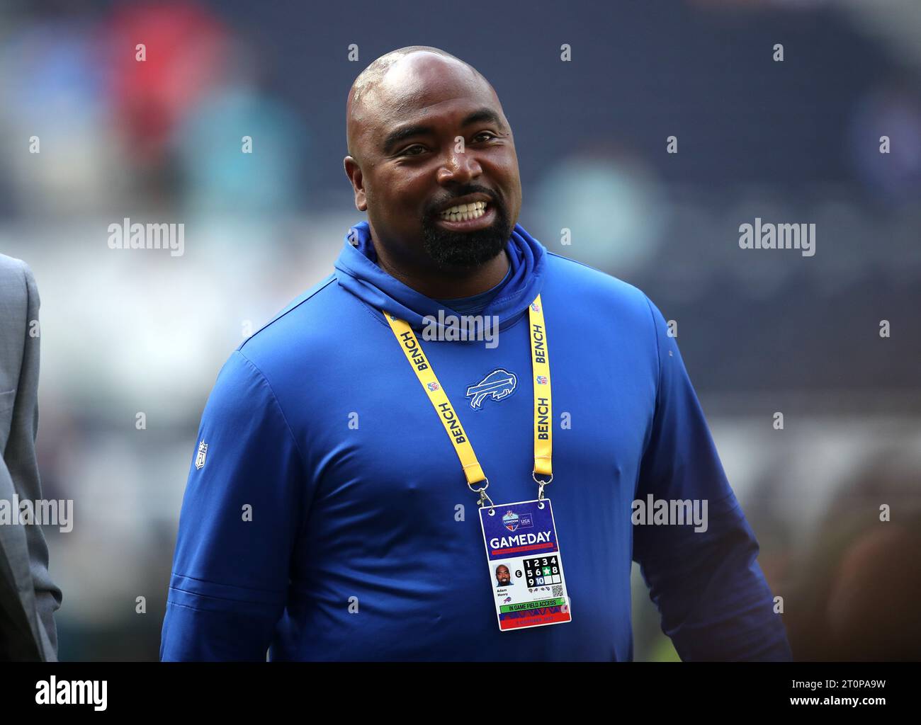 Buffalo Bills assistant coach Adam Henry prior to the NFL international ...