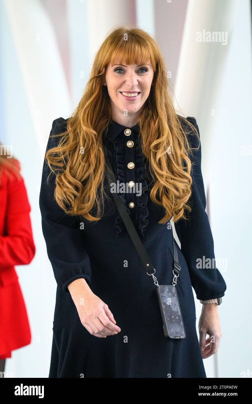London, UK. 8 October 2023. Labour Party deputy leader Angela Rayner MP ... London, UK. 8 October 2023. Labour Party deputy leader Angela Rayner MP ...