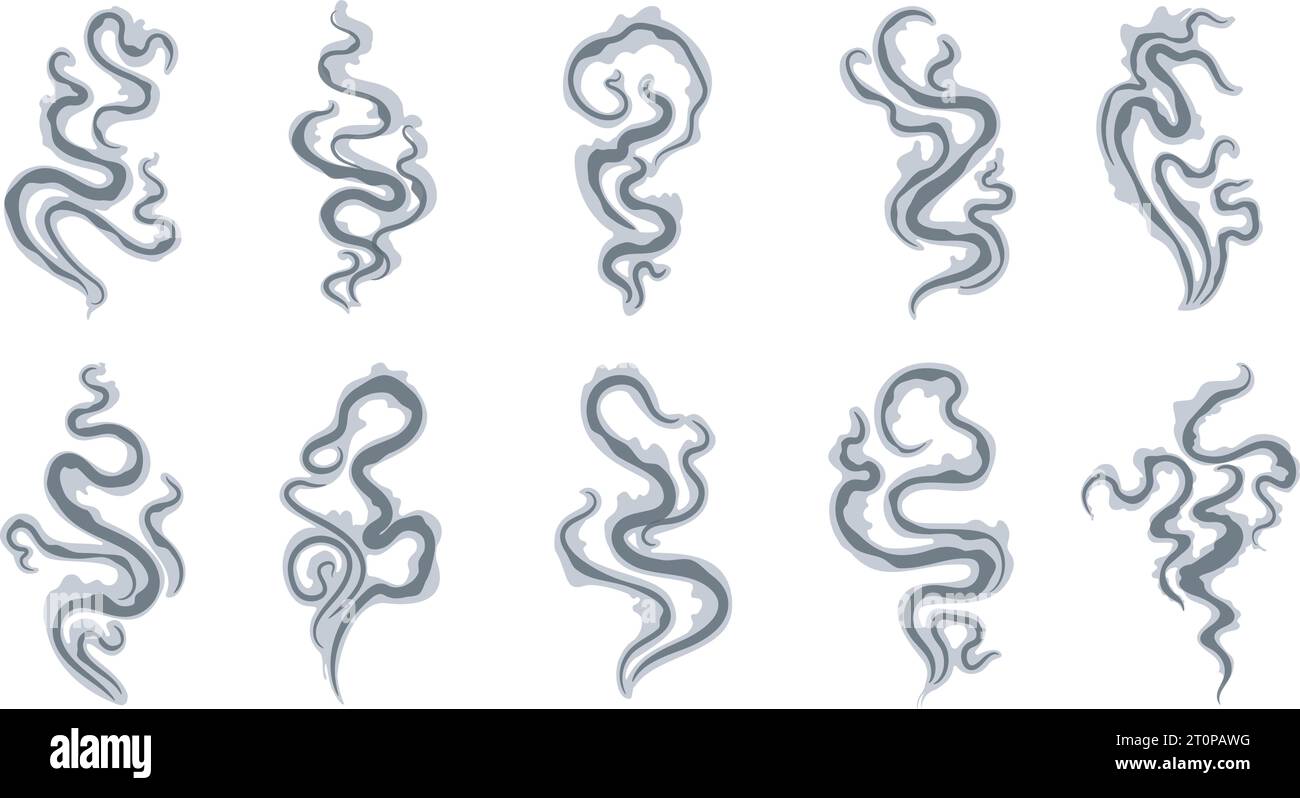 Aroma smoke line stream Stock Vector Images - Alamy