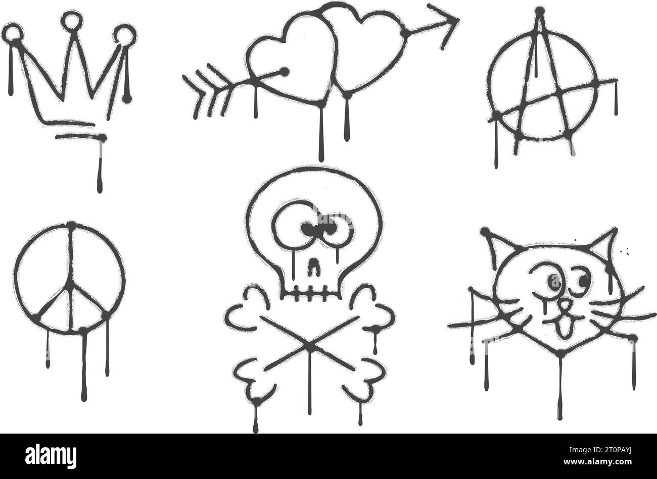 Spray painted graffiti signs set Stock Vector Image & Art - Alamy