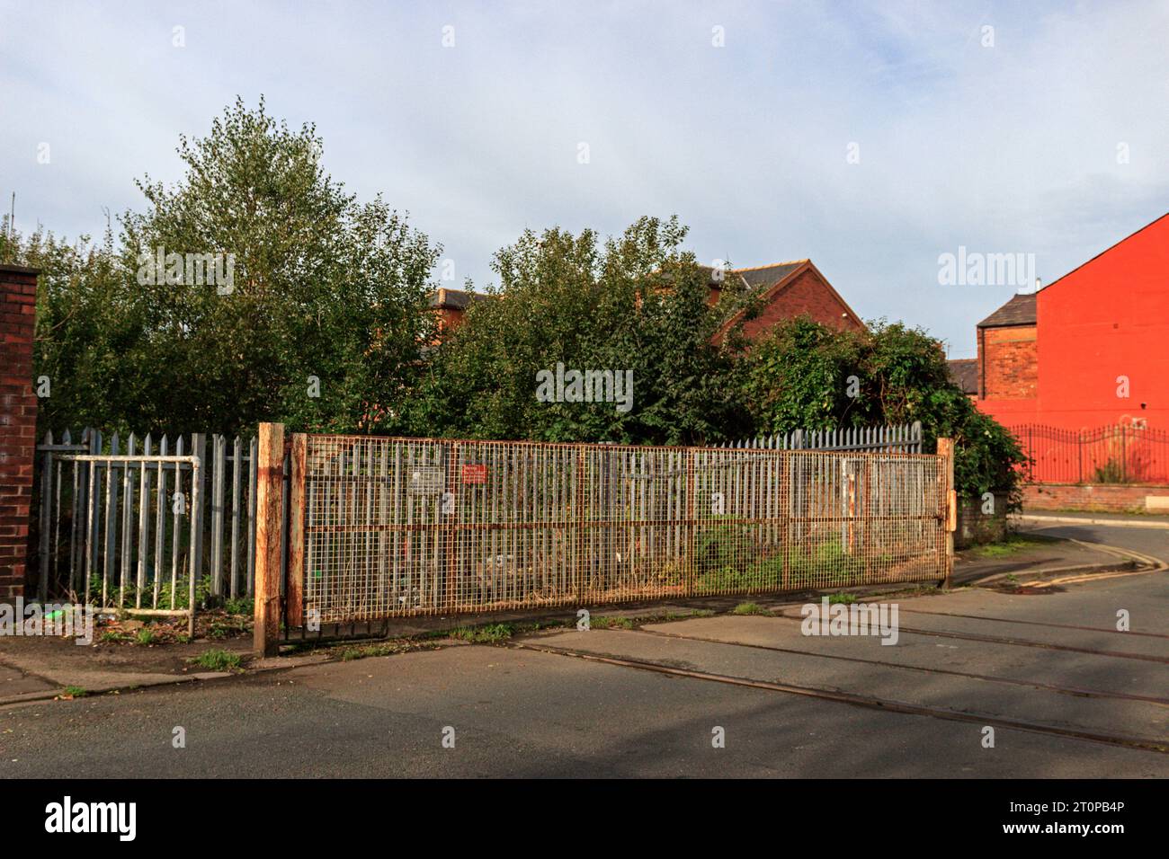 The site of Skeffington Road level crossing, Preston Stock Photo - Alamy