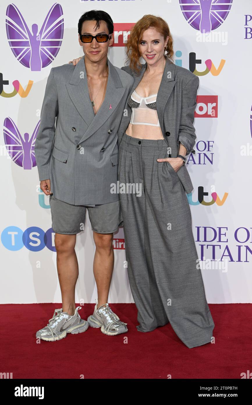 Carlos Gu and Angela Scanlon arrives for the Pride of Britain Awards at ...