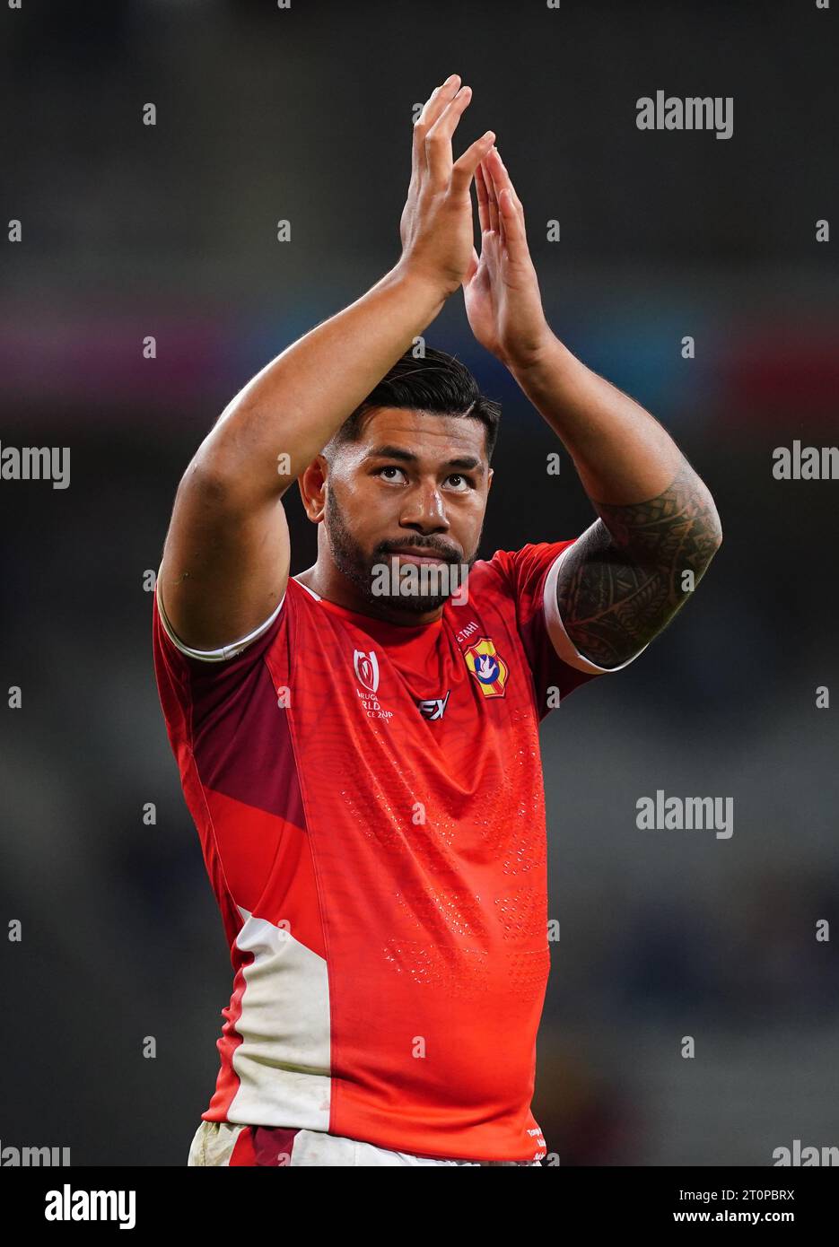 Tonga's Siale Piutau during a lap of honour after the Rugby World Cup ...