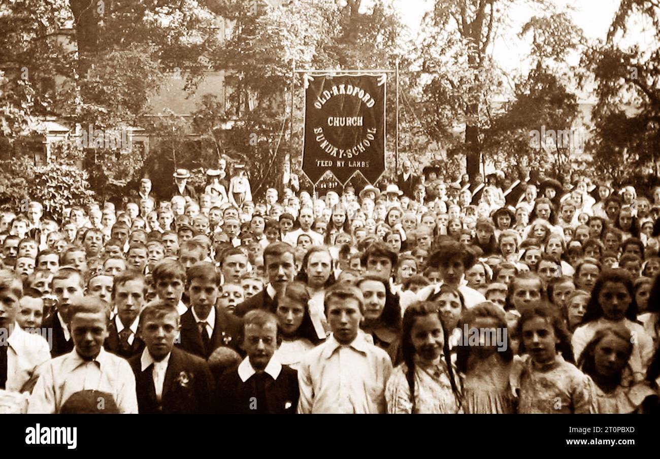 Sunday School event, Old Radford, Nottingham, early 1900s Stock Photo ...