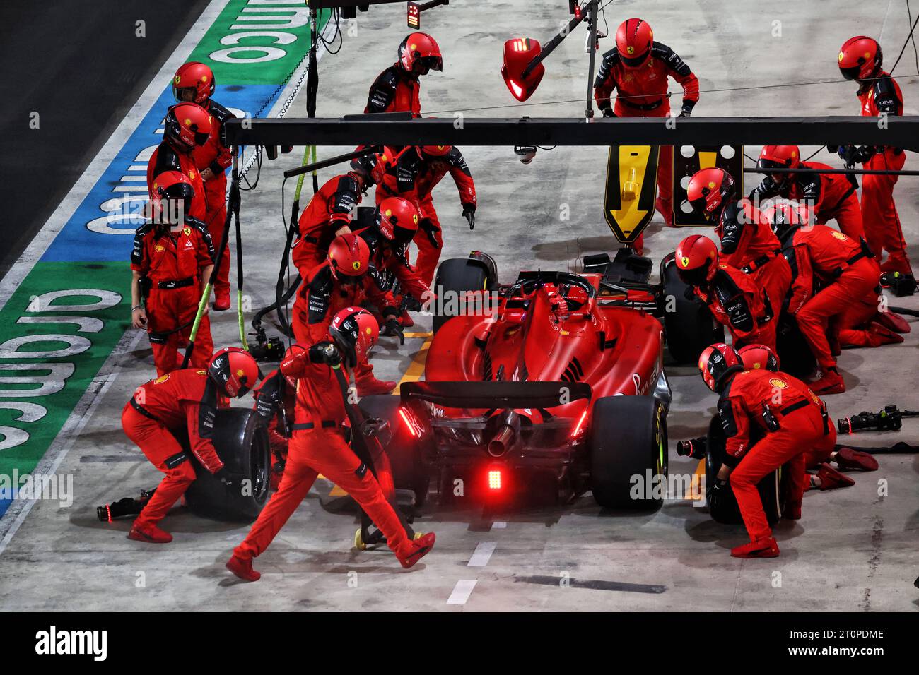 Doha, Qatar. 08th Oct, 2023. Charles Leclerc (MON) Ferrari SF-23 makes ...