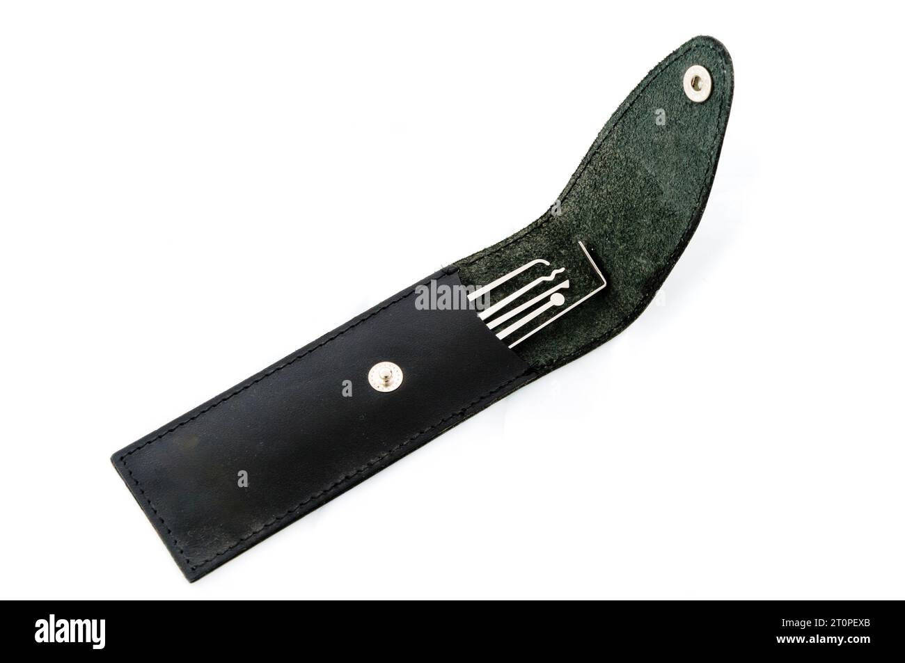 A set of lock picking tools in a leather wallet Stock Photo - Alamy