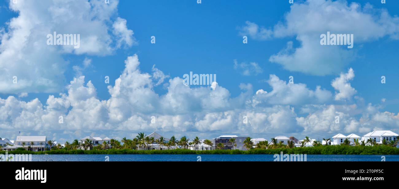 A horizontal shot of part of the Mahogany Bay resort in San Pedro ...