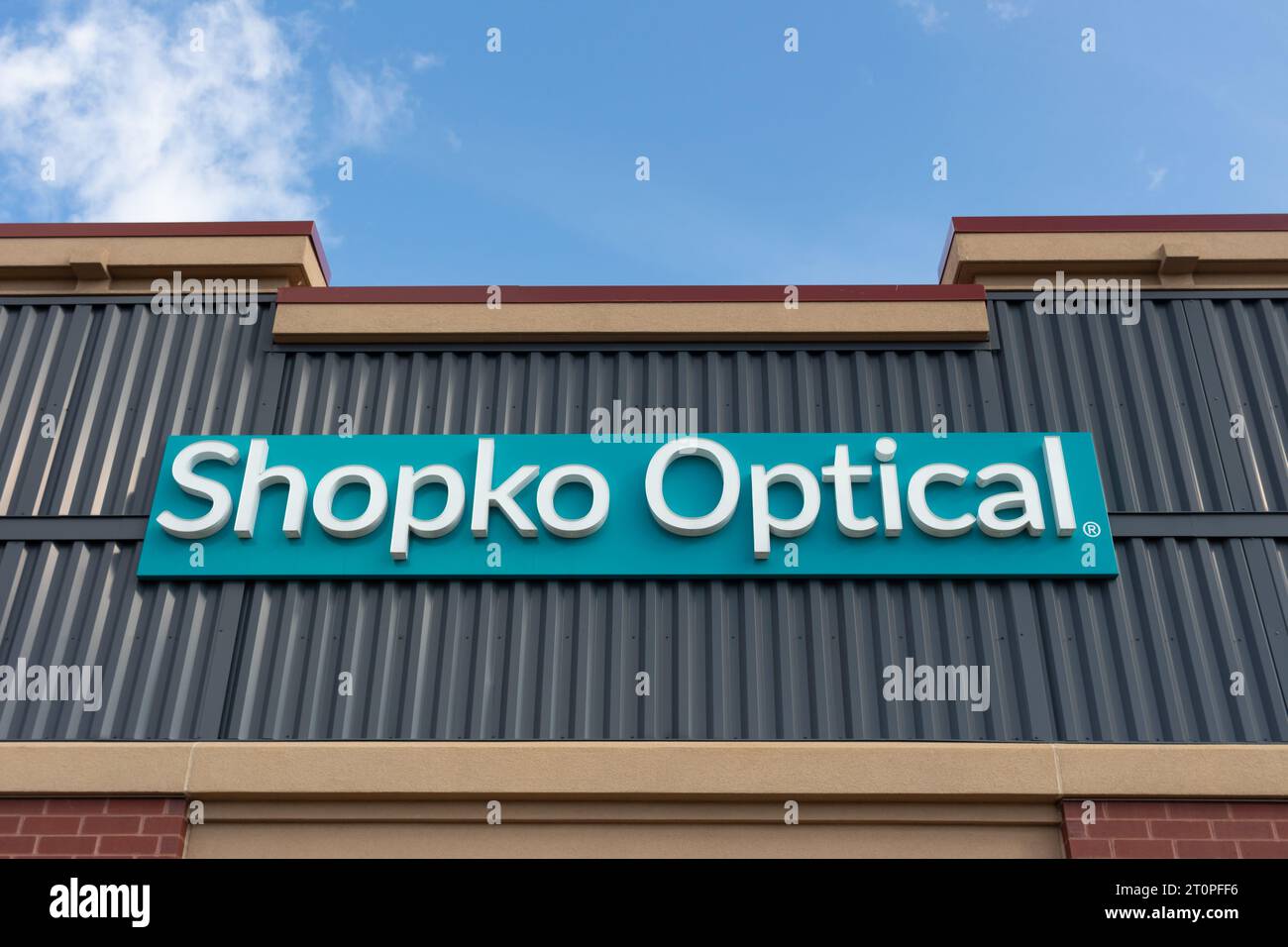 HUDSON, WI, USA - OCTOBER 6, 2023: Shopko Optical exterior and ...