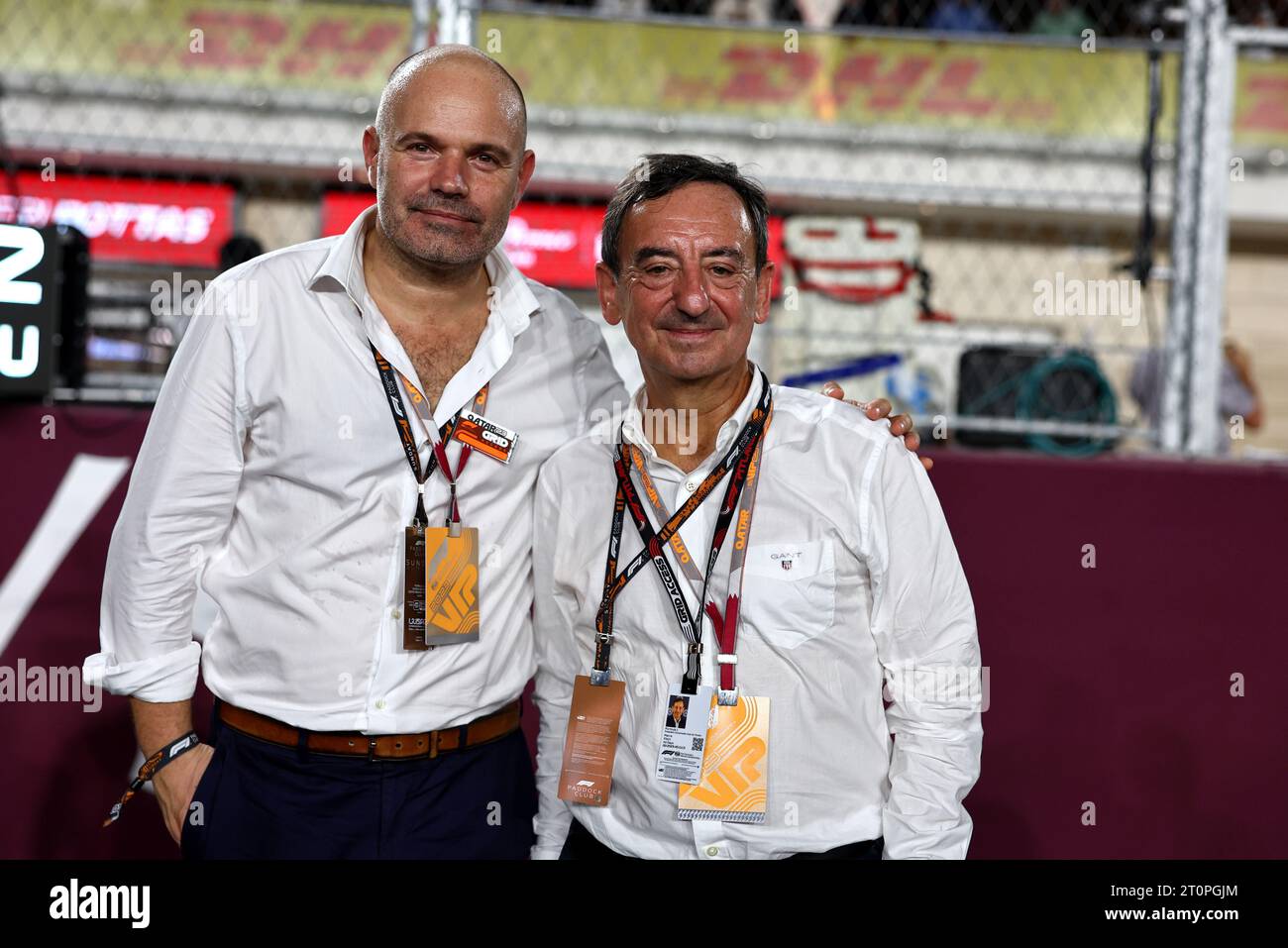 Doha, Qatar. 08th Oct, 2023. Pierre Fillon (FRA) ACO President (Right ...