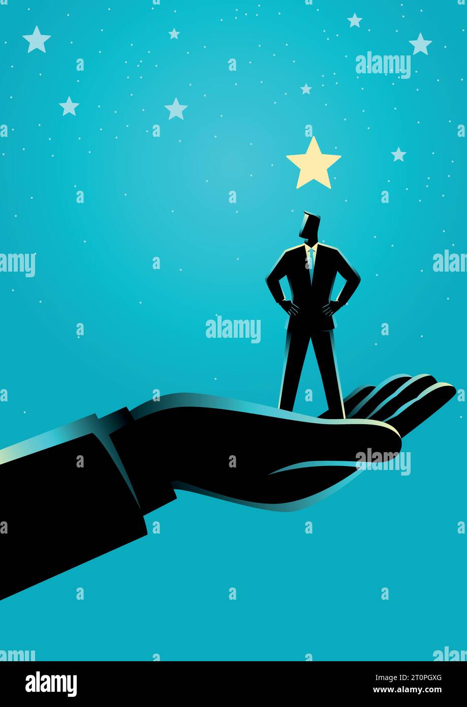 Lifting up businessman Stock Vector Images - Alamy