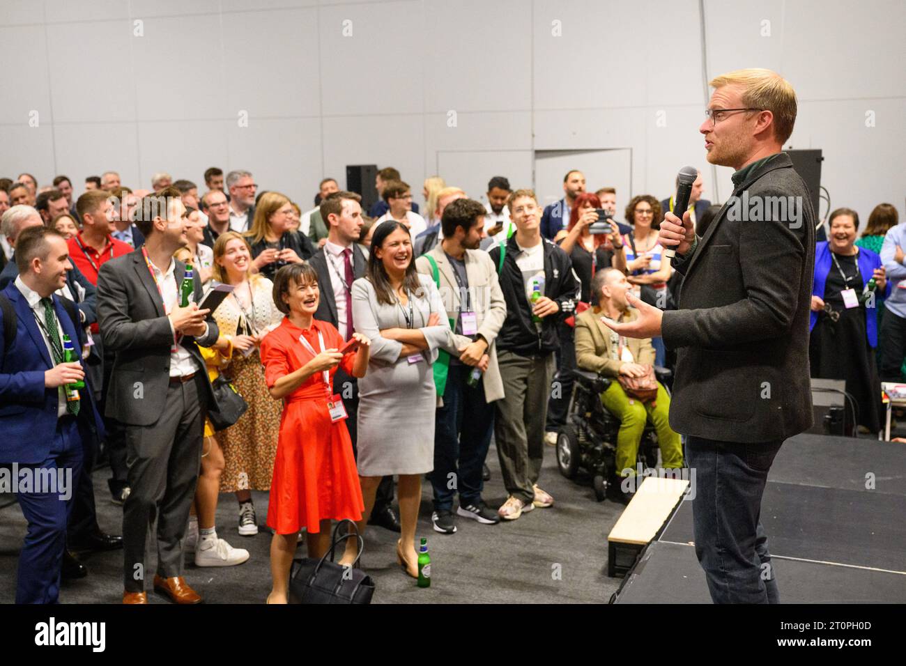 London, UK. 8 October 2023. Michael Shanks MP speaking at ‘Scots Night ...